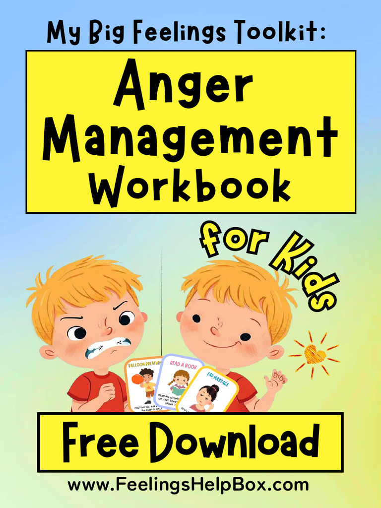 Anger Management Workbook Children Big Feelings Toolkit Free Download ...