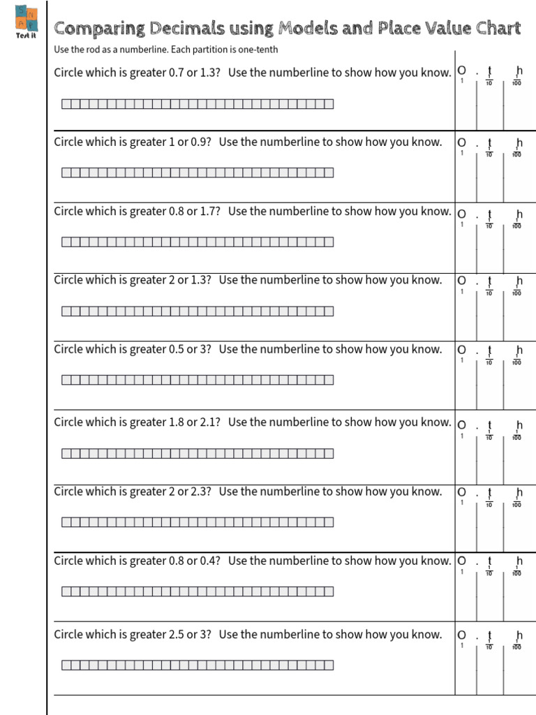 Compare Decimal Fractions | PDF | Mathematical Concepts | Notation