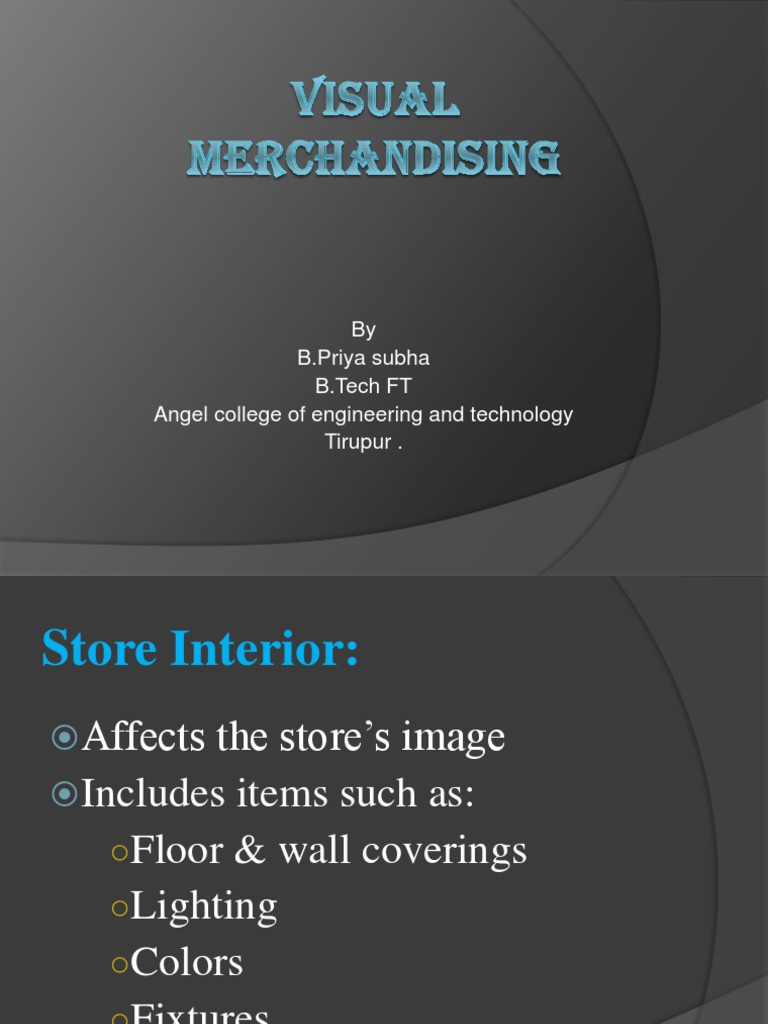 Visual Merchandising | PDF | Retail | Marketing