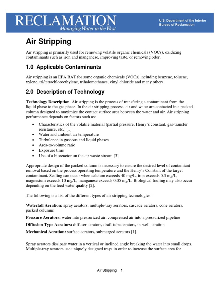 Air Stripping | PDF