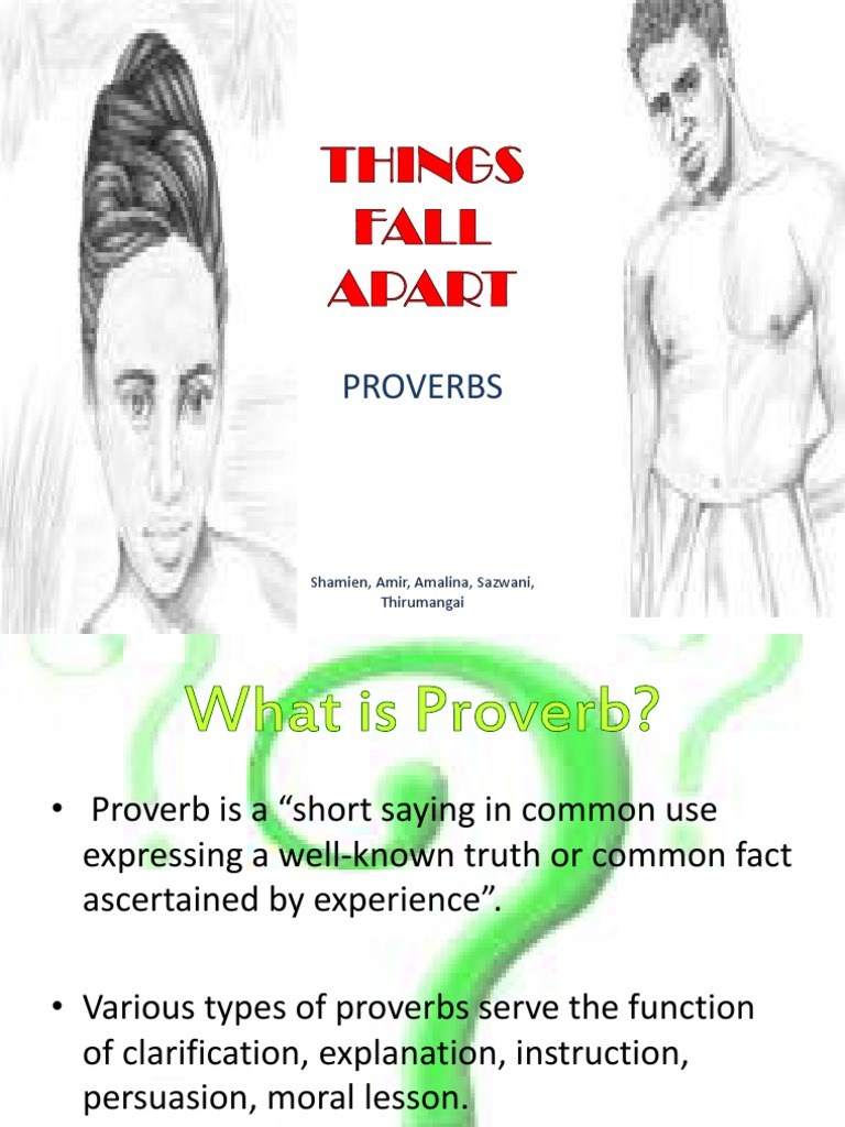 Proverbs in Things Fall Apart | PDF | Proverb | Psychology