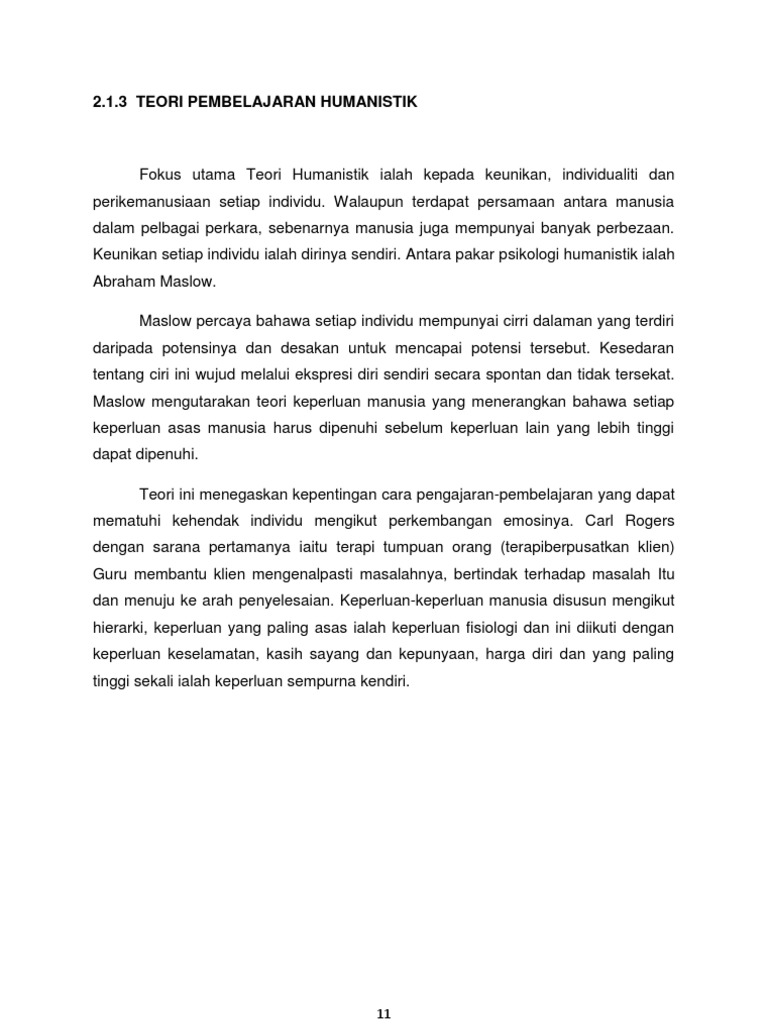 Teori Humanistik | PDF