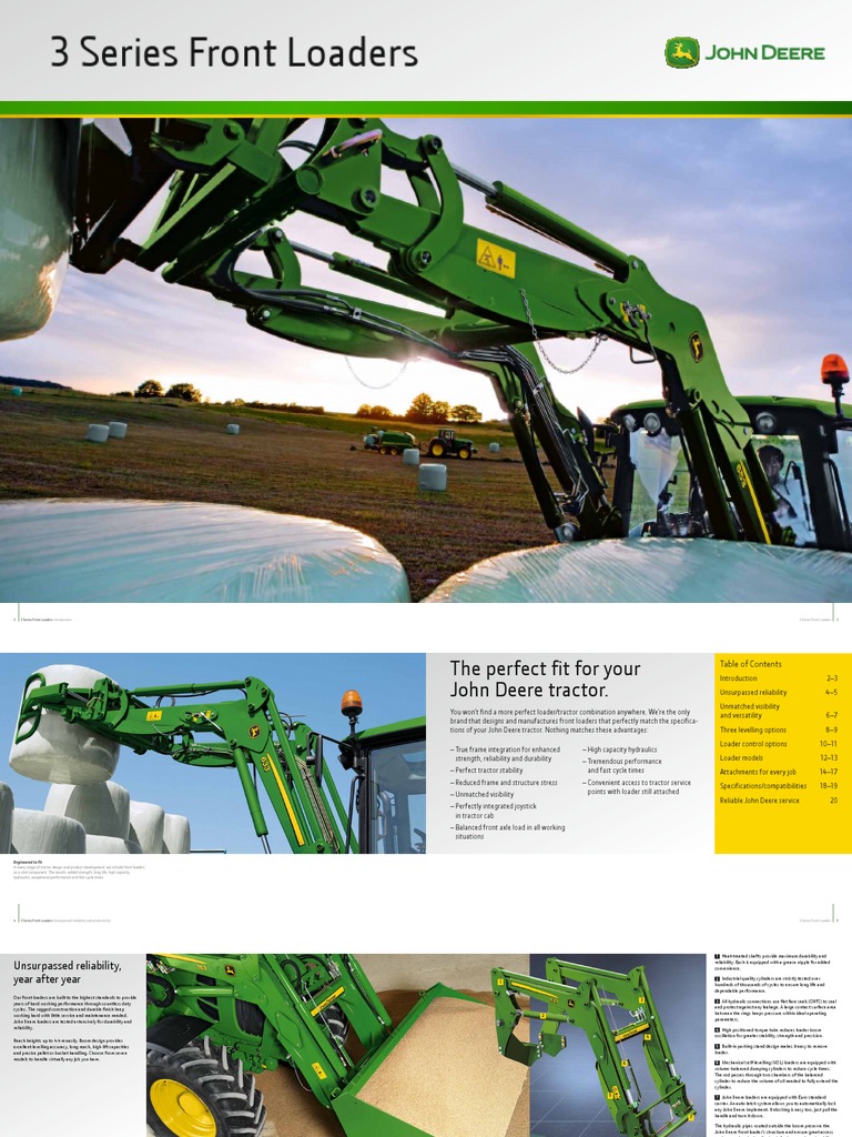 3 Series Front Loaders | PDF | Loader (Equipment) | Tractor