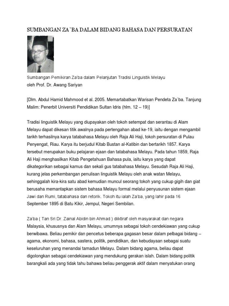 Sumbangan Zaba | PDF