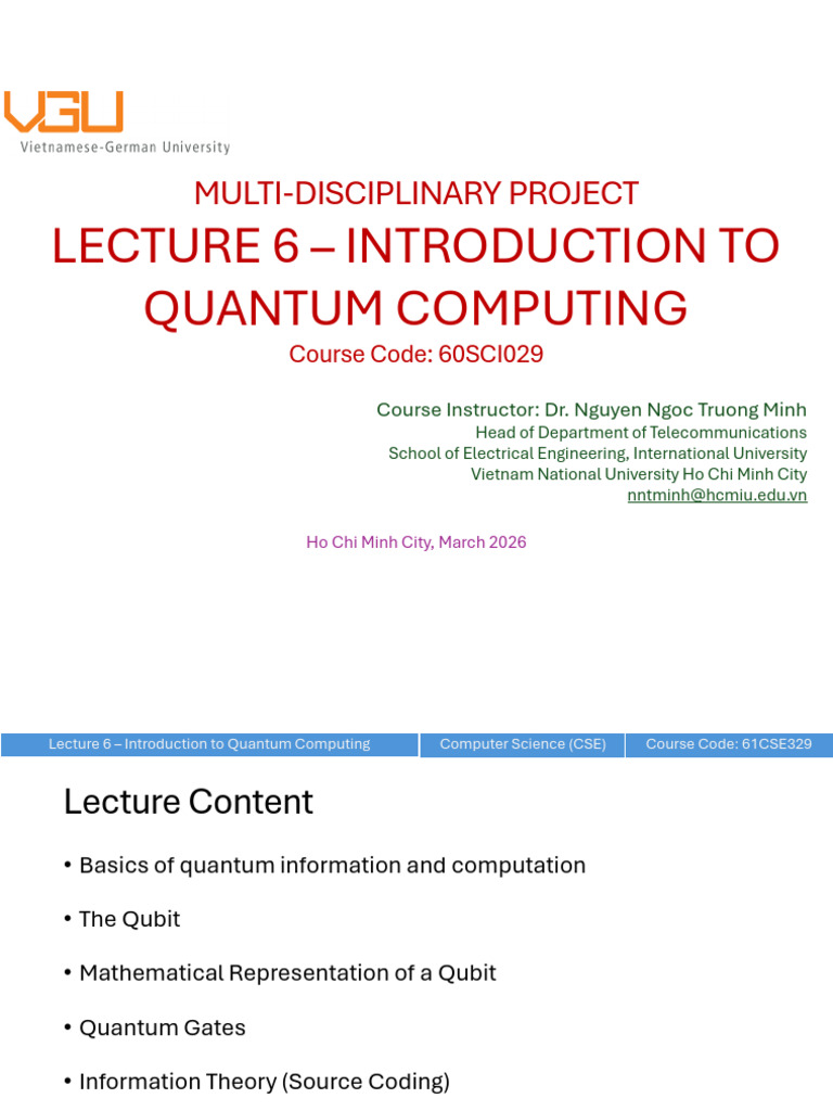 Lecture 6 - Introduction to Quantum Computing | PDF | Quantum Computing ...