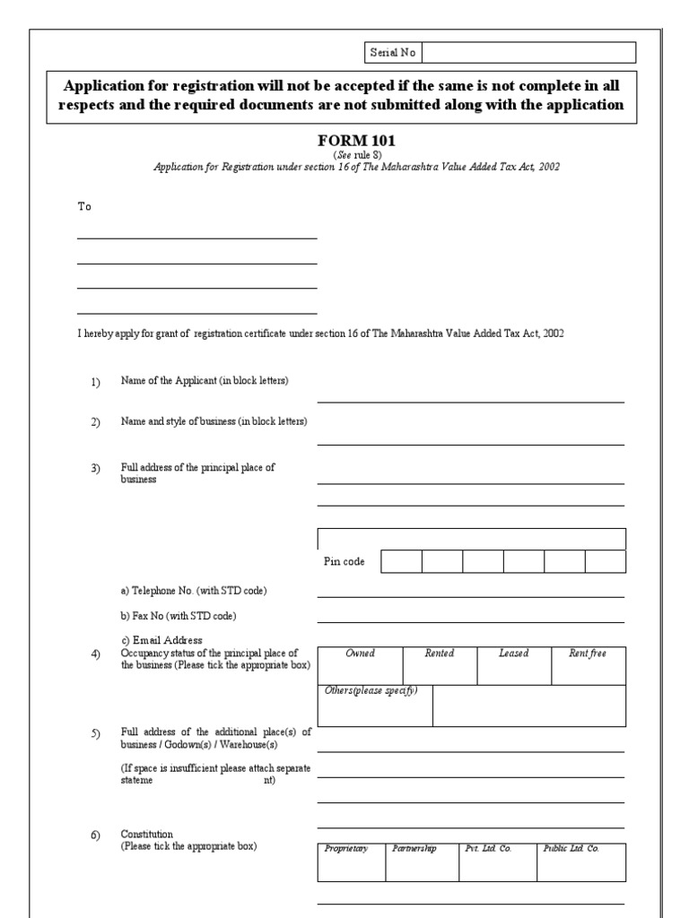 VAT Form | PDF | Partnership | Government