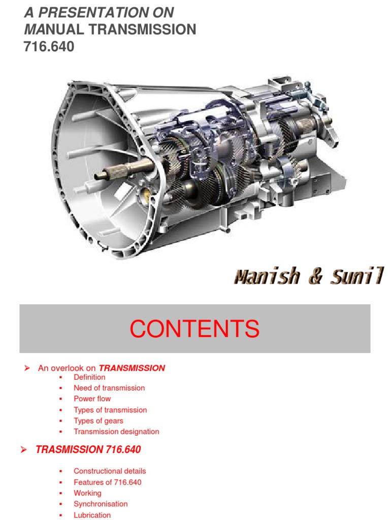 A Presentation On Manual Trans | PDF | Manual Transmission ...