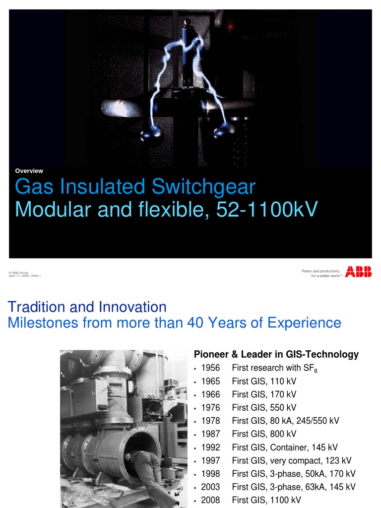 Gas Insulated Switchgear: Modular and flexible, 52-1100kV