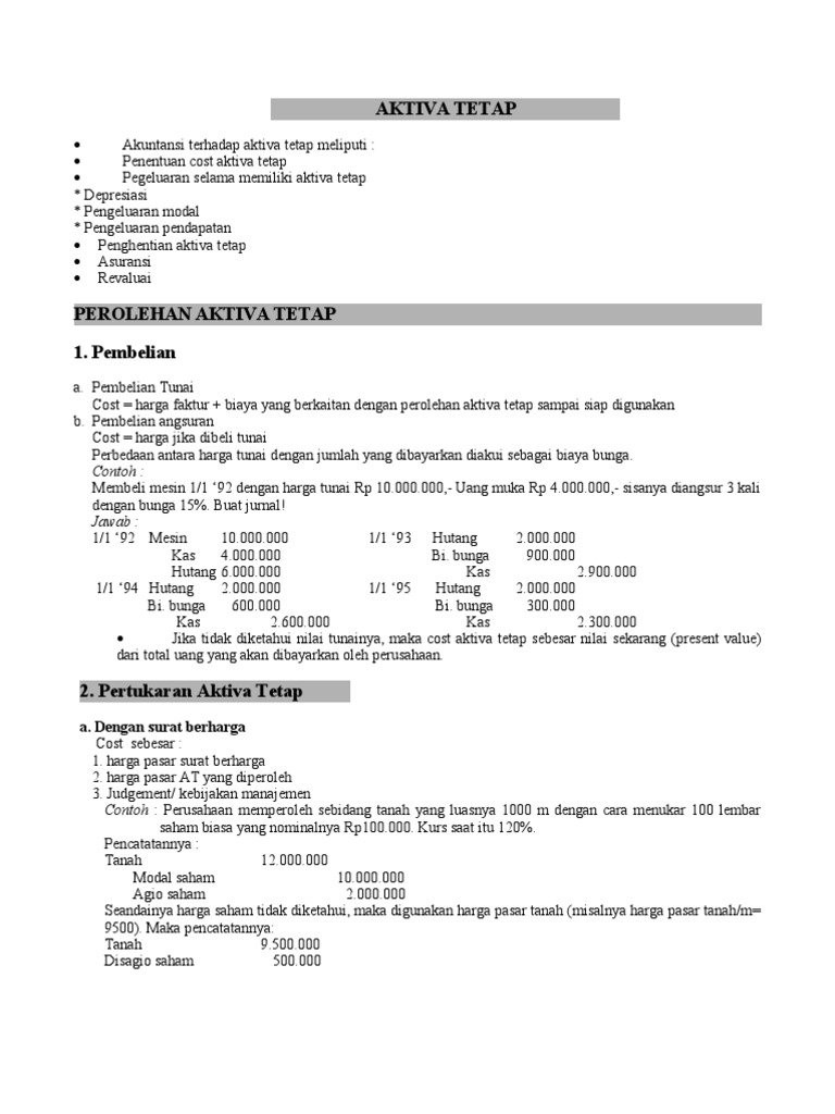Aktiva Tetap | PDF