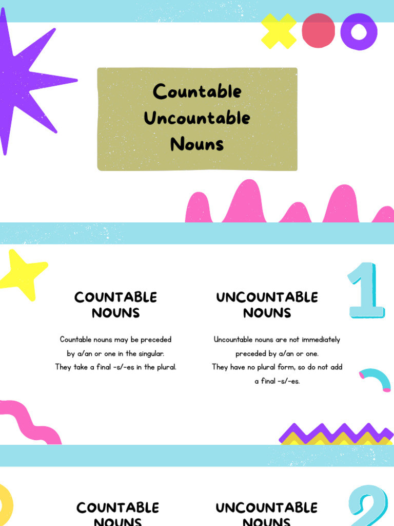 Countable and Uncountable Nouns (1) | PDF