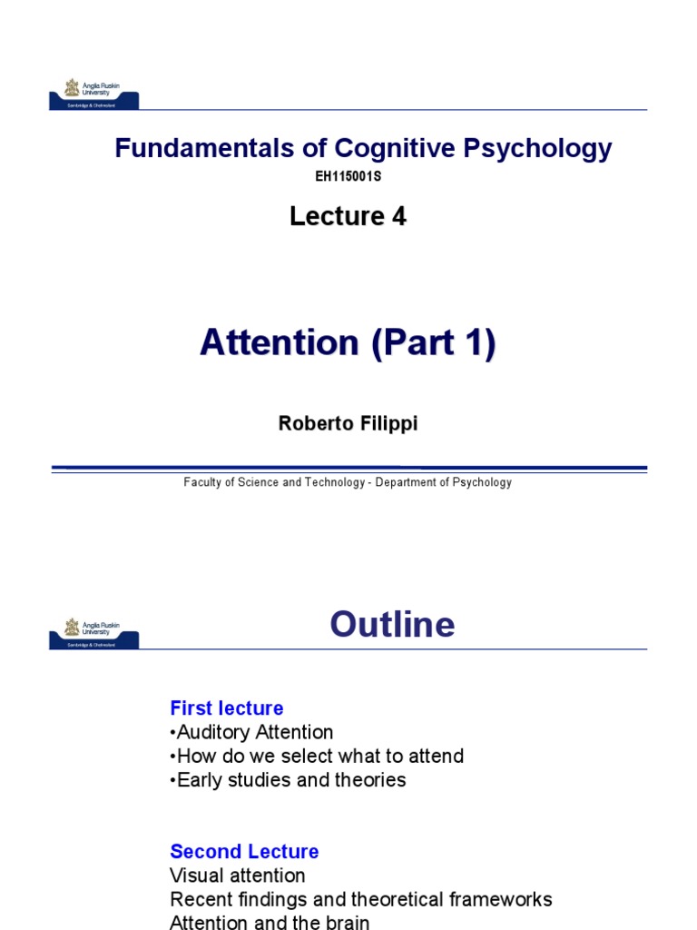 Attention 1 (RF) | PDF | Attention | Neuropsychological Assessment