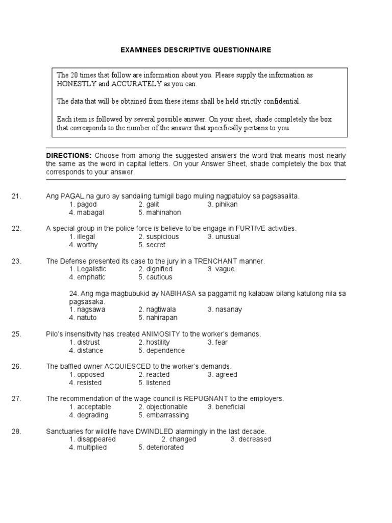 Civil Service Reviewer With Answer | PDF