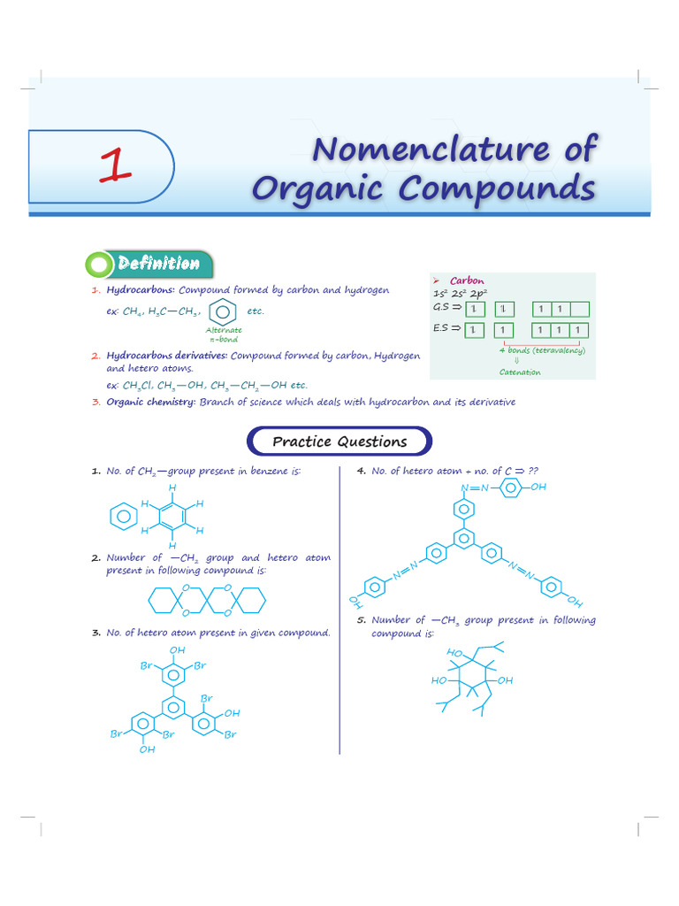 Homework Basics of Organic Chemistry | PDF | Organic Compounds ...