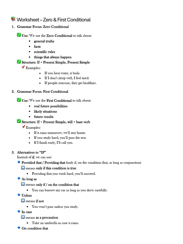 ? Worksheet Conditionals | PDF | Linguistics | Grammar