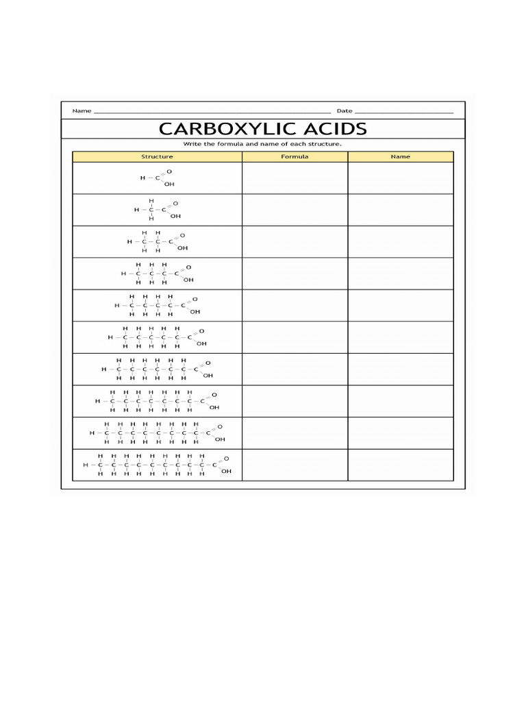 Printablee.com Carboxylic Acid Worksheet 202251.Png | PDF
