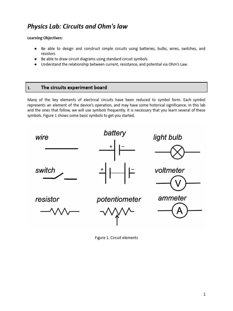 Circuits and Ohms Law-1 | PDF | Electrical Resistance And Conductance ...