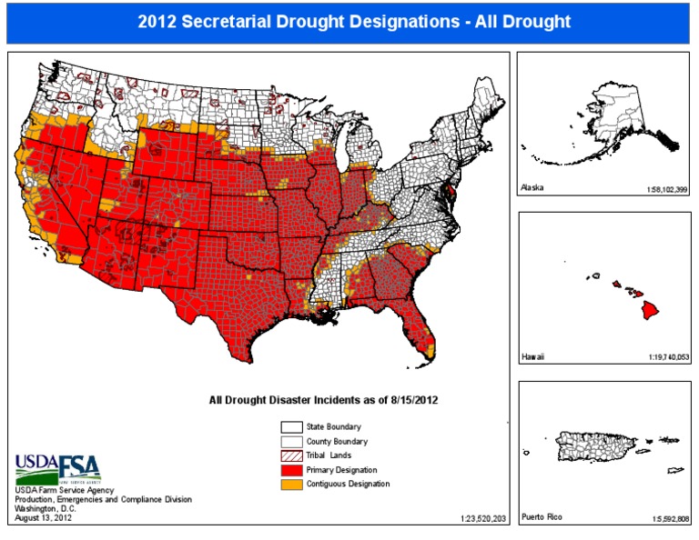 Usda Drought Fast Track Designations 081512 | PDF | Law