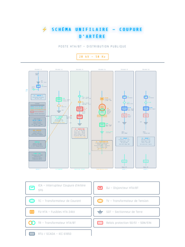 schema unifilaire coupure artere | PDF | Électromagnétisme | Biens ...