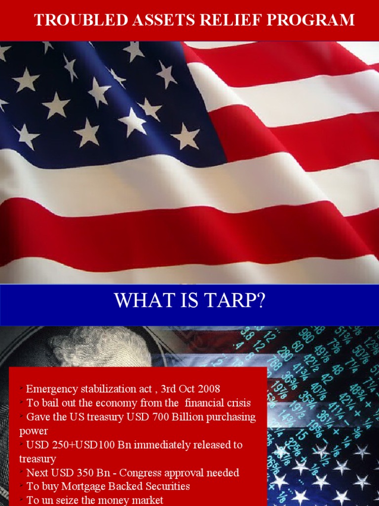 Tarp Presentation | PDF | Troubled Asset Relief Program | Goldman Sachs