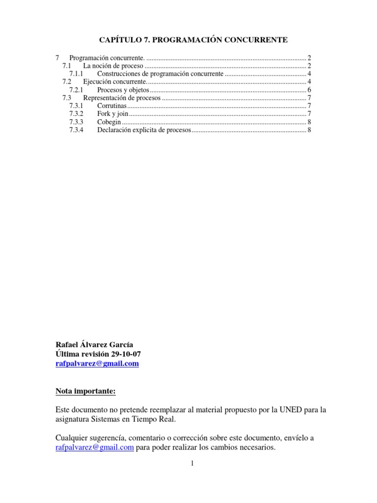 Capitulo 7. Programacion Concurrente | PDF | Programa de computadora ...