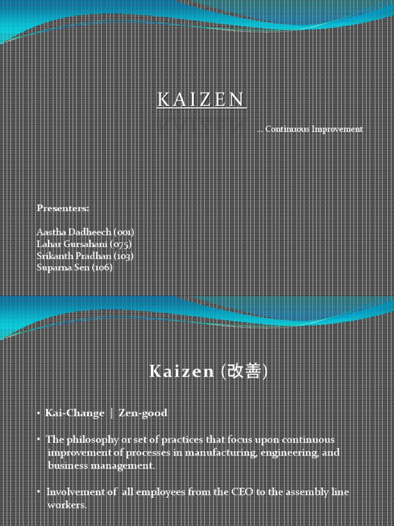 Kaizen Pdf Implementation Certification