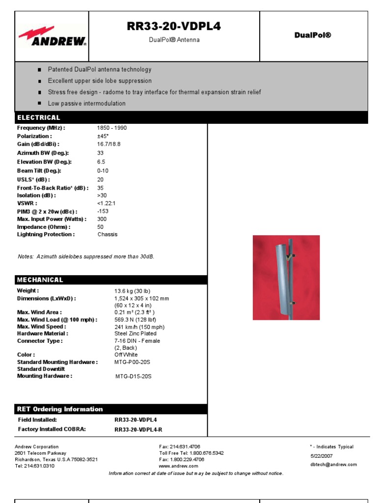 RR33 20 VDPL4 | PDF