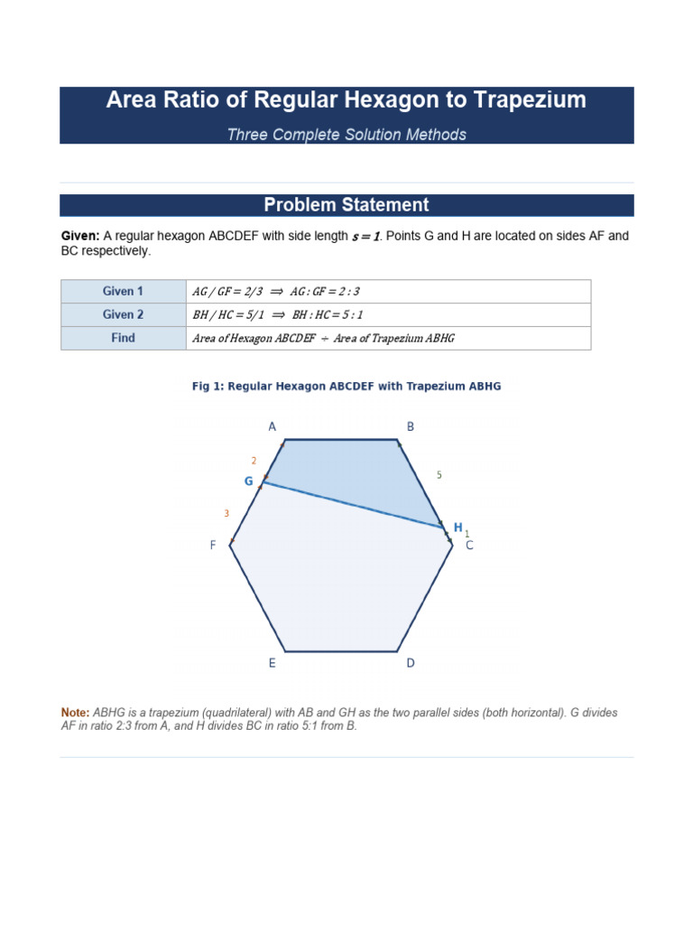 hexagon_area_ratio_solutions | PDF | Area | Subtraction
