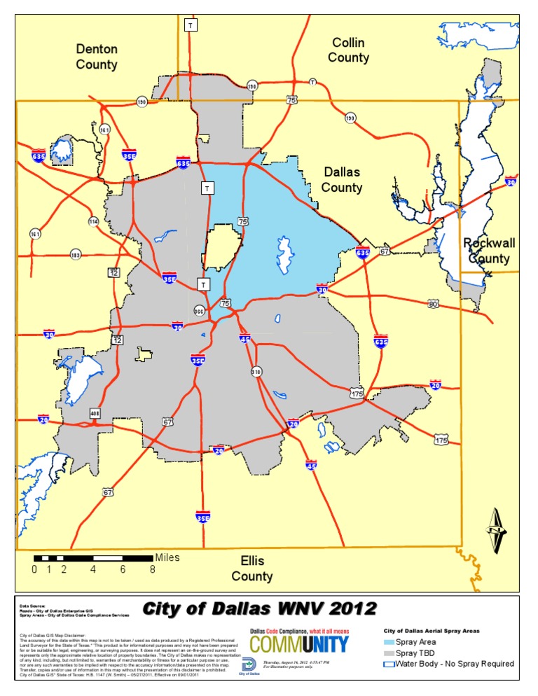 Dallas County Aerial Spray Areas Map | PDF
