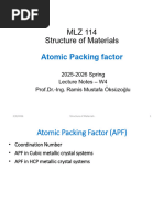APF Calculation for Crystal Structures | PDF