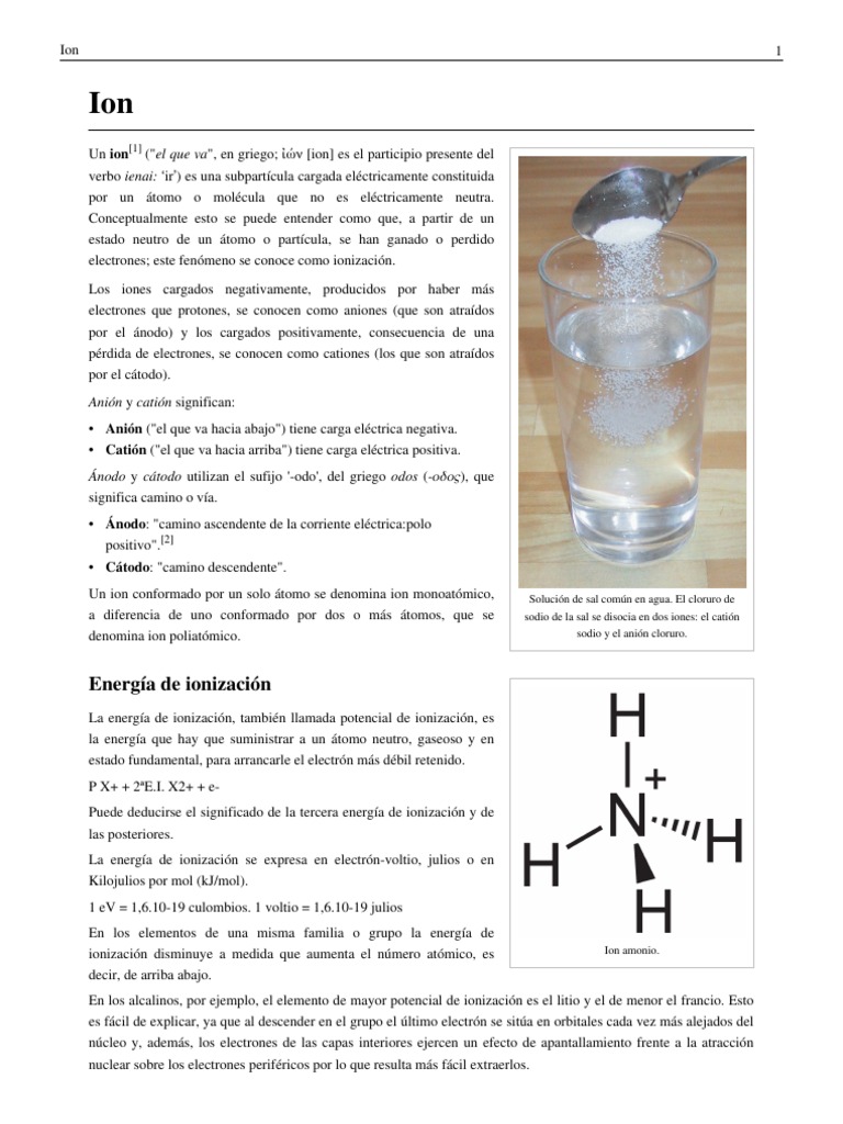 Introducción a los Iones y su Importancia | PDF | Ciencia y matemáticas