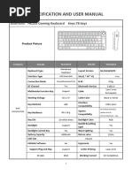 T68SE Keyboard User Manual | PDF | Computer Keyboard | Input/Output