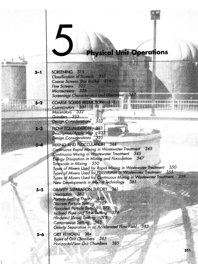 Wastewater Engg (Metcalf N Eddy) - CH5 | PDF