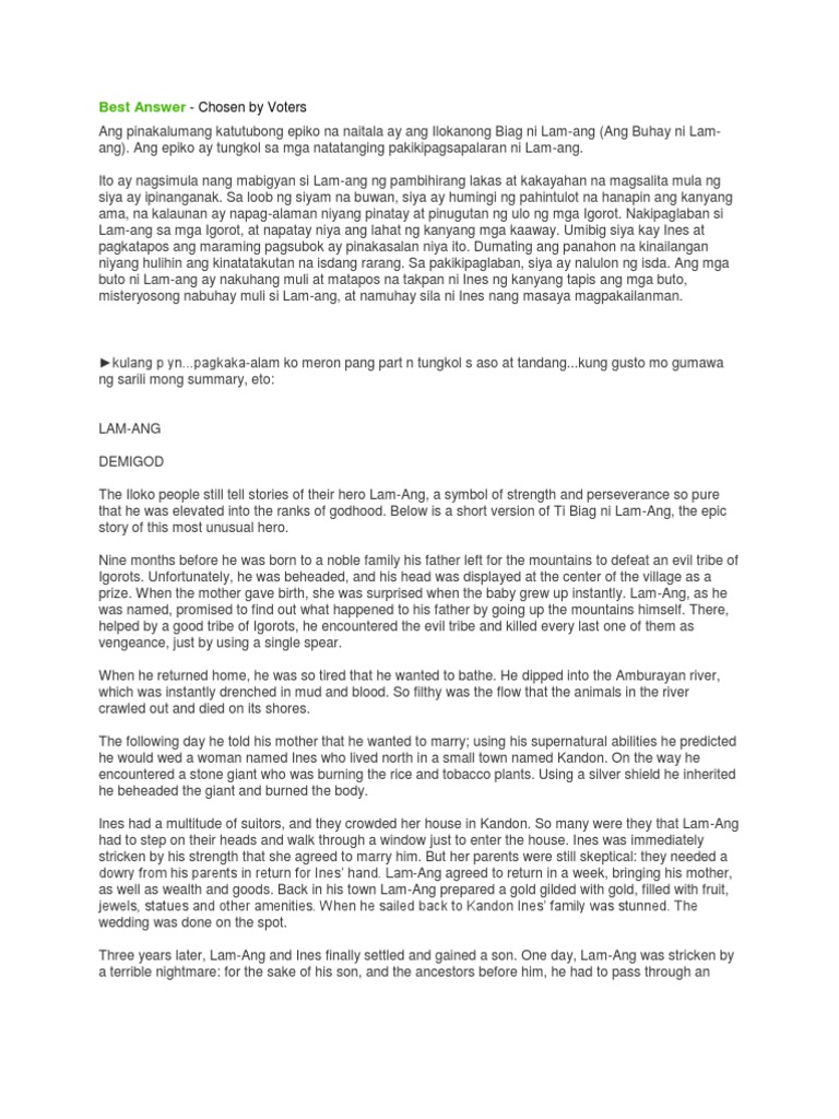 Lam Ang | PDF | Wedding | Poetry