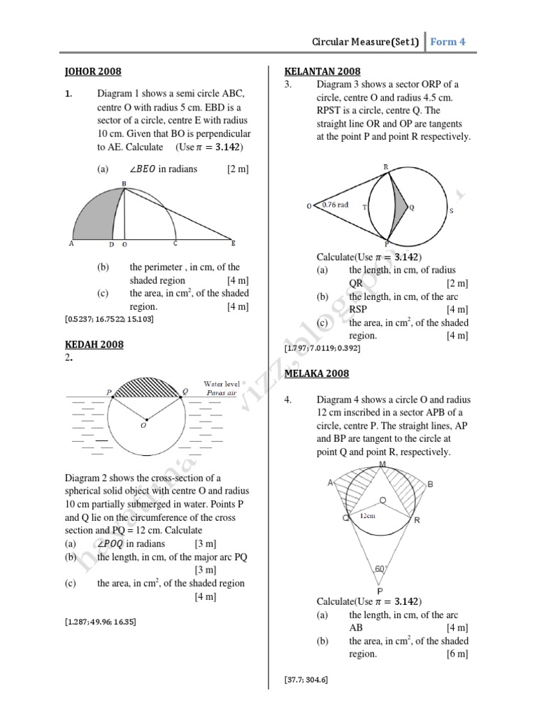 Circular Measure@Set 1 | PDF