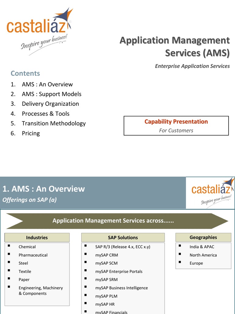 Application Management Services | PDF | Sap Se | Business Process