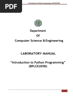 1st Year Python Lab Manual 2024-2025 | PDF | Zip (File Format ...