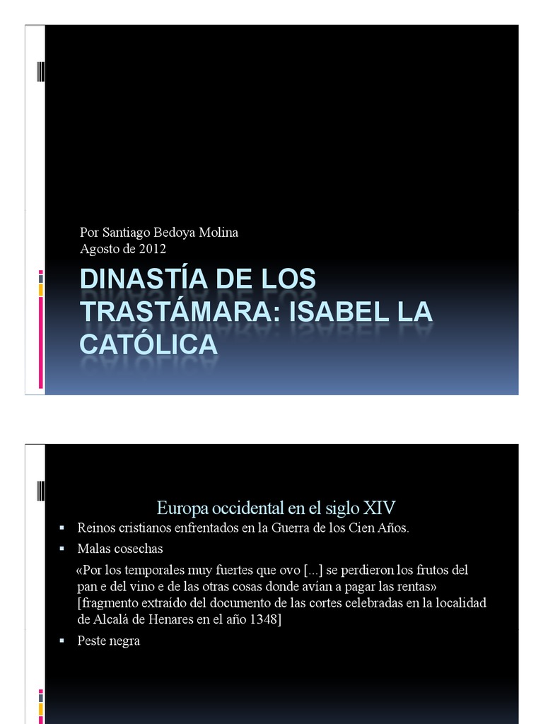 Unidad 7 Dinastía de Los Trastámara - Santiago Bedoya Molina | PDF ...