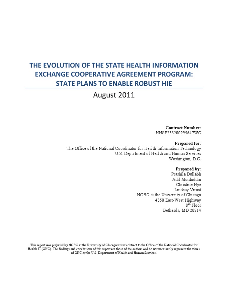 State Health Information Exchange Program Evolution | PDF | Electronic ...