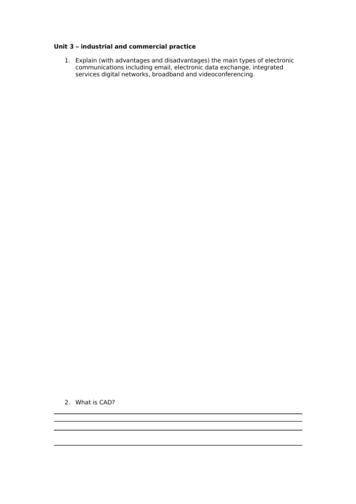Unit 3 - Industrial and Communication Technology | PDF