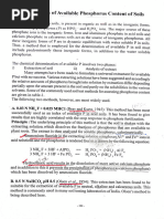 Olsen Method for Soil Phosphorus Analysis | PDF | Soil | Spectrophotometry