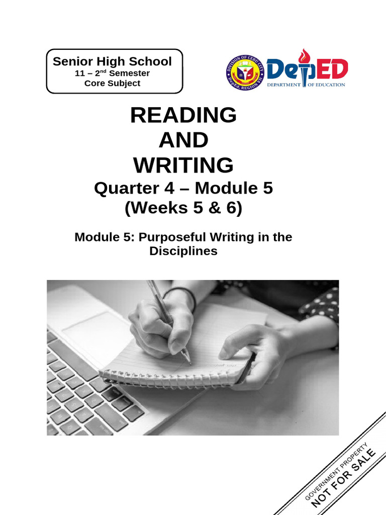 SHS 4th Quarter Reading and Writing Module 5 | PDF | Methodology ...