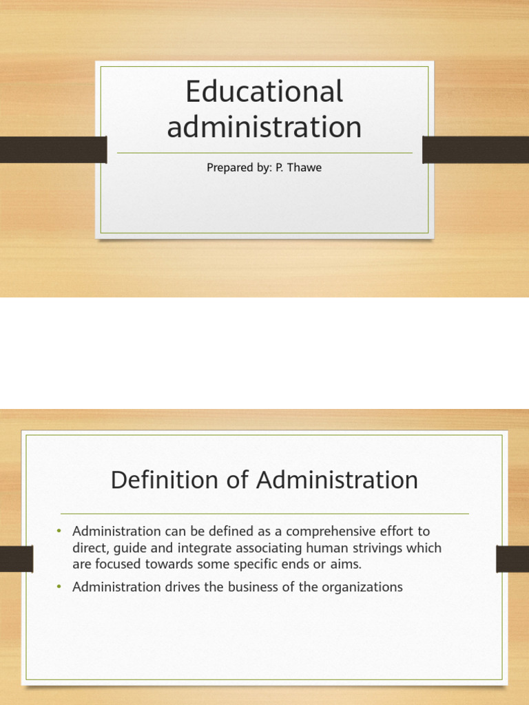 Educational Administration PPT 2026 | PDF | Teachers | Profession