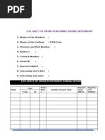 Internship Log Book Template | PDF