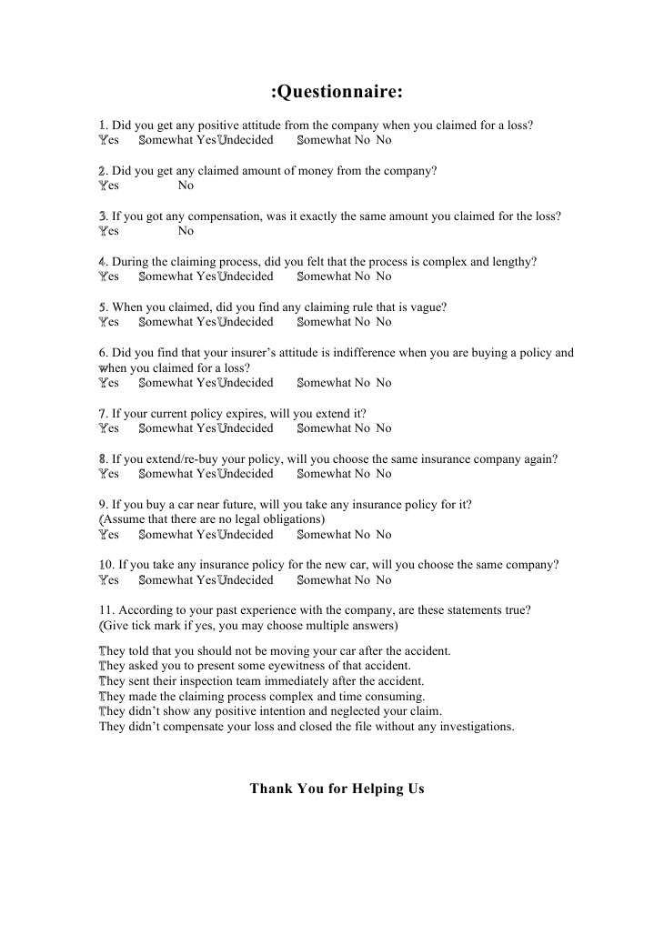 Questionnaire | PDF | Law
