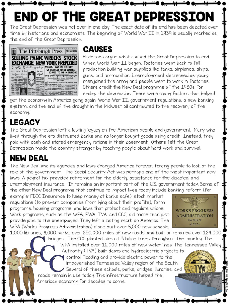 End Great Depression READING | PDF | New Deal | Great Depression