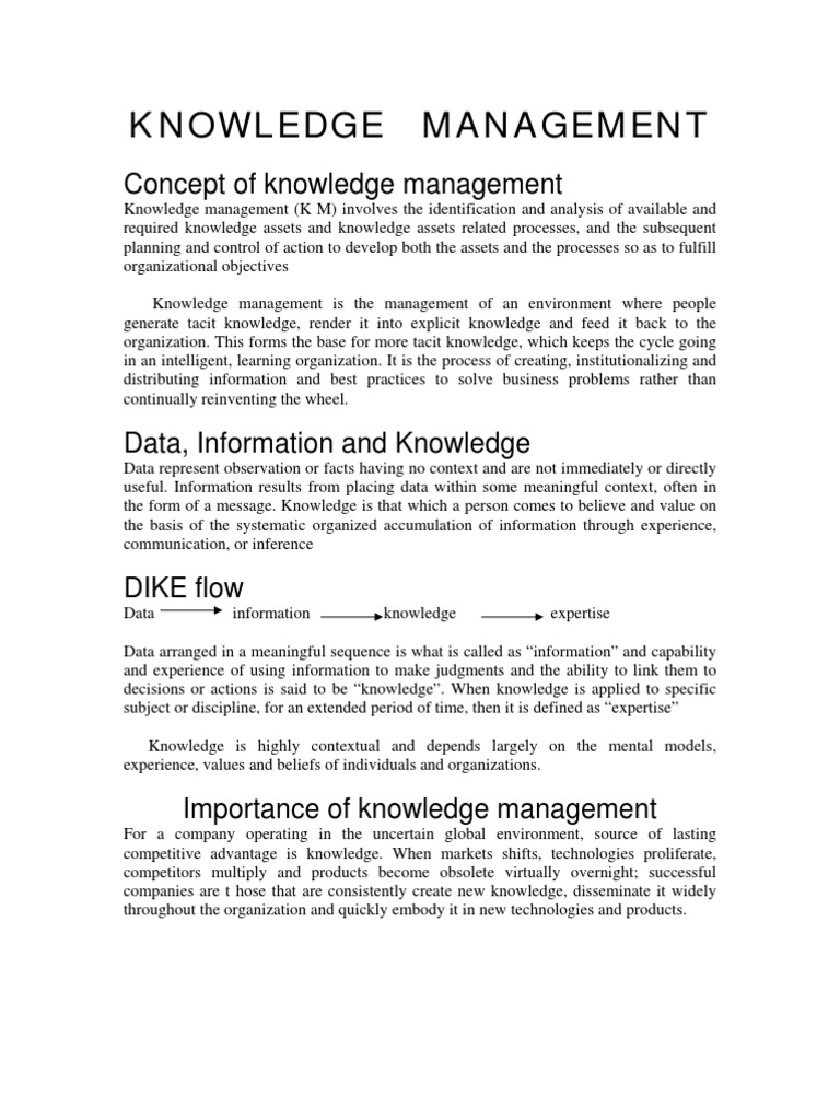 Knowledge Management Essentials | PDF | Knowledge Management | Knowledge