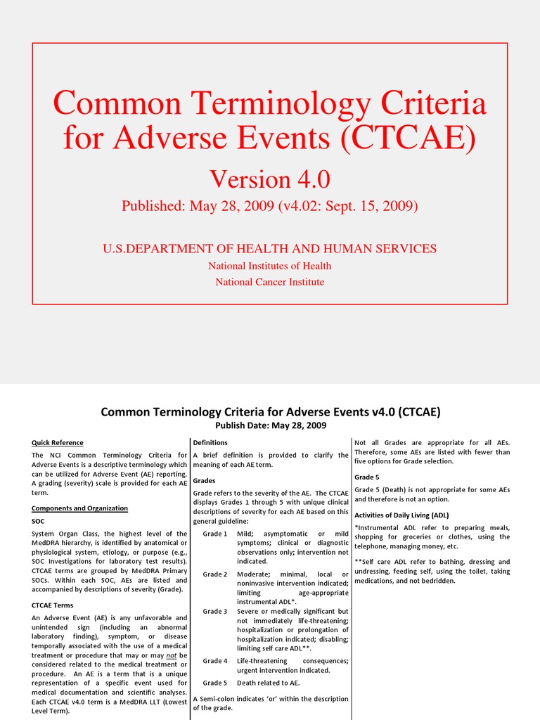 CTCAE v4.0 | Cardiac Arrhythmia | Heart