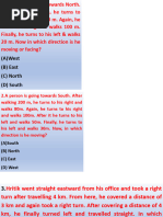 Direction and Distance Reasoning Guide | PDF | Kilometre | Quantity