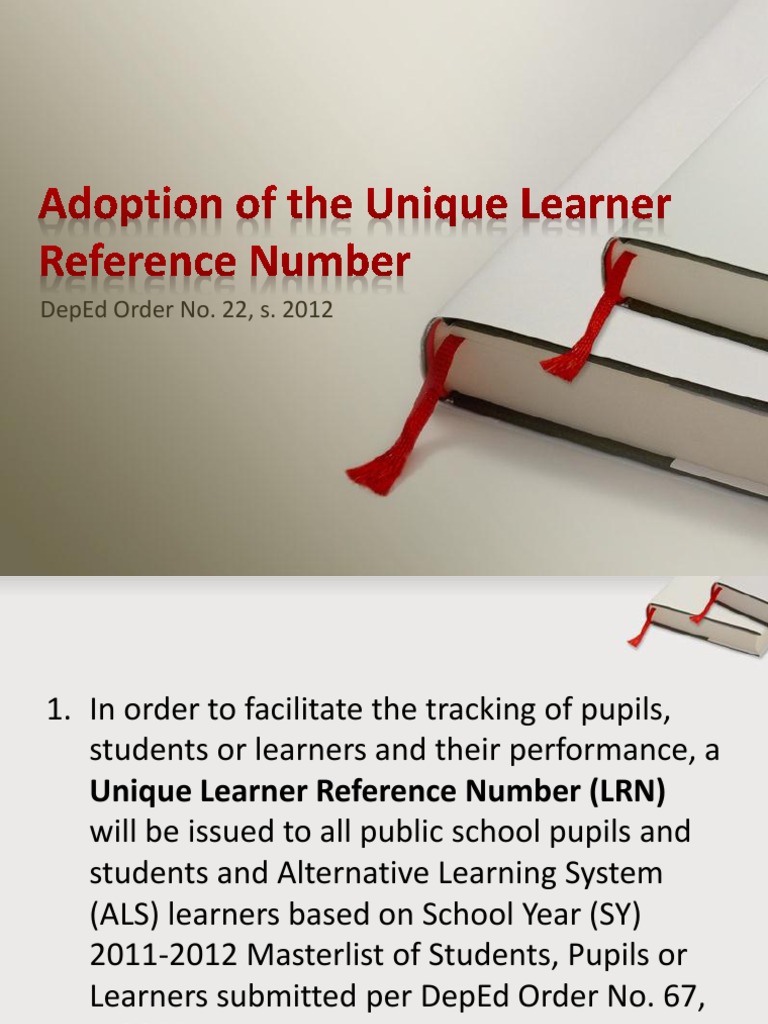 Adoption of The Unique Learner Reference Number | PDF | State School ...