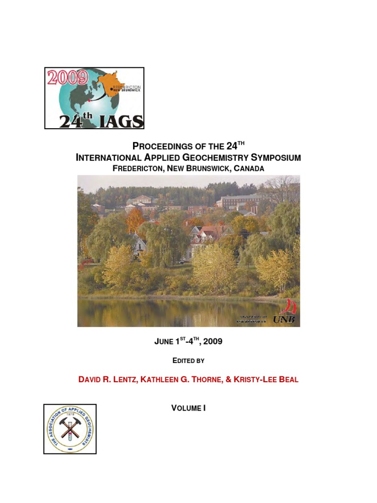 24th IAGS Abstracts Vol1 Revised Deep Search Geochem Expl Methods | PDF ...